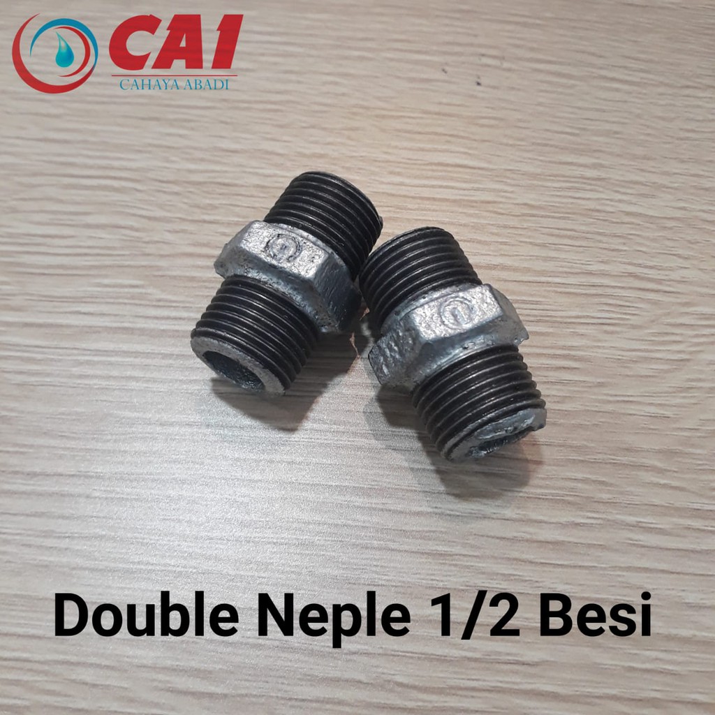 Jual DOUBLE NEPLE - DN - 1/2 INCH - BESI - GALVANIS - DOUBLE NEPEL | Shopee Indonesia