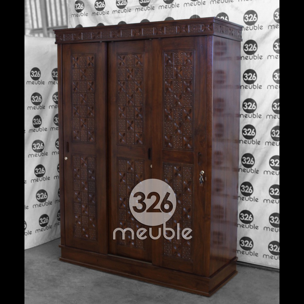 Jual Almari Pakaian 3 Pintu Sliding Minimalis - Lemari 3 Pintu Sliding ...