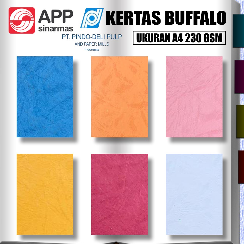 Jual KERTAS BUFFALO A4 230 GSM/ KERTAS BUFFALO JILID SAMPUL PINDO DELI ...