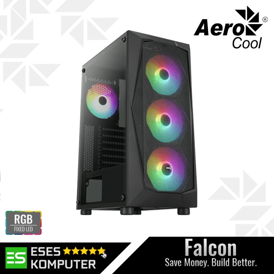 Jual Case Aerocool Falcon | ATX | Acrylic Side Panel | 4X FRGB Fan ...