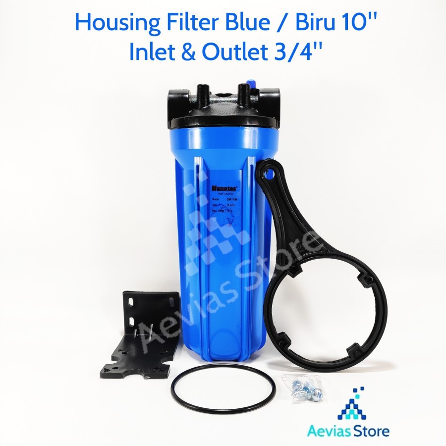 Jual Saringan Air Housing Filter Air Biru Blue 10" Drat 3/4" | Shopee ...