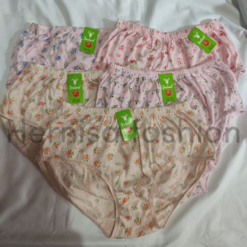 Jual celana dalam wanita remaja yutind sablon motif bunga UKURAN m l xl xxl | Shopee Indonesia