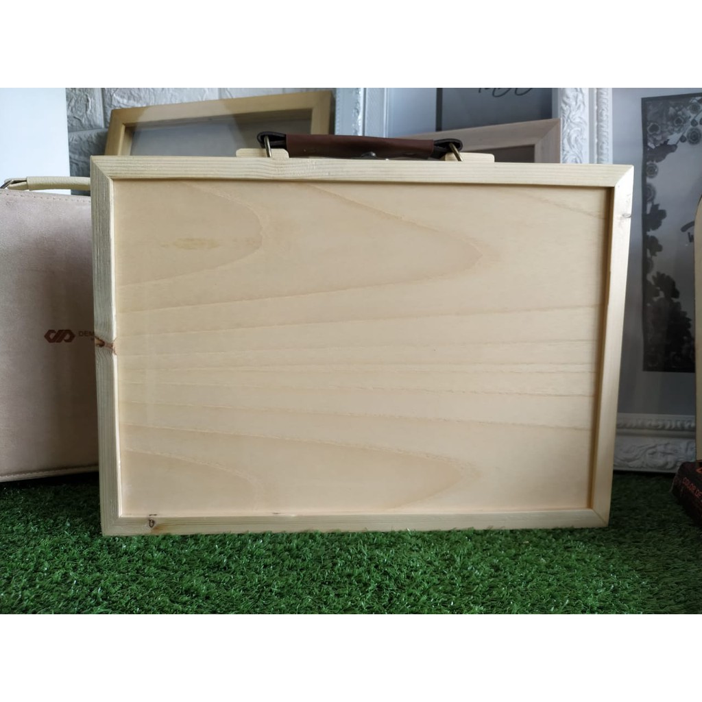 Jual Box koper album kolase kayu jati belanda mewah grafir laser logo ...