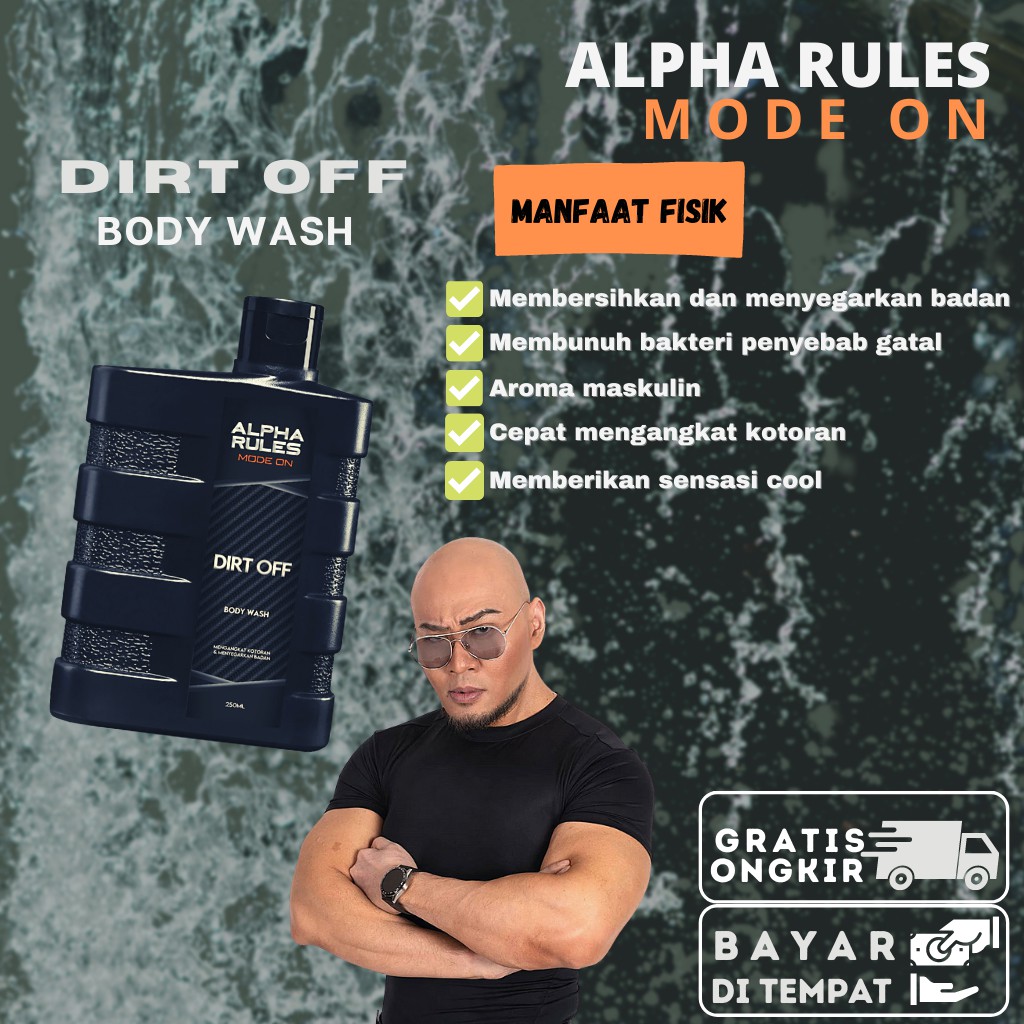 Jual ALPHA RULES DIRT OFF body wash sabun mandi isi 250 ml | Shopee ...