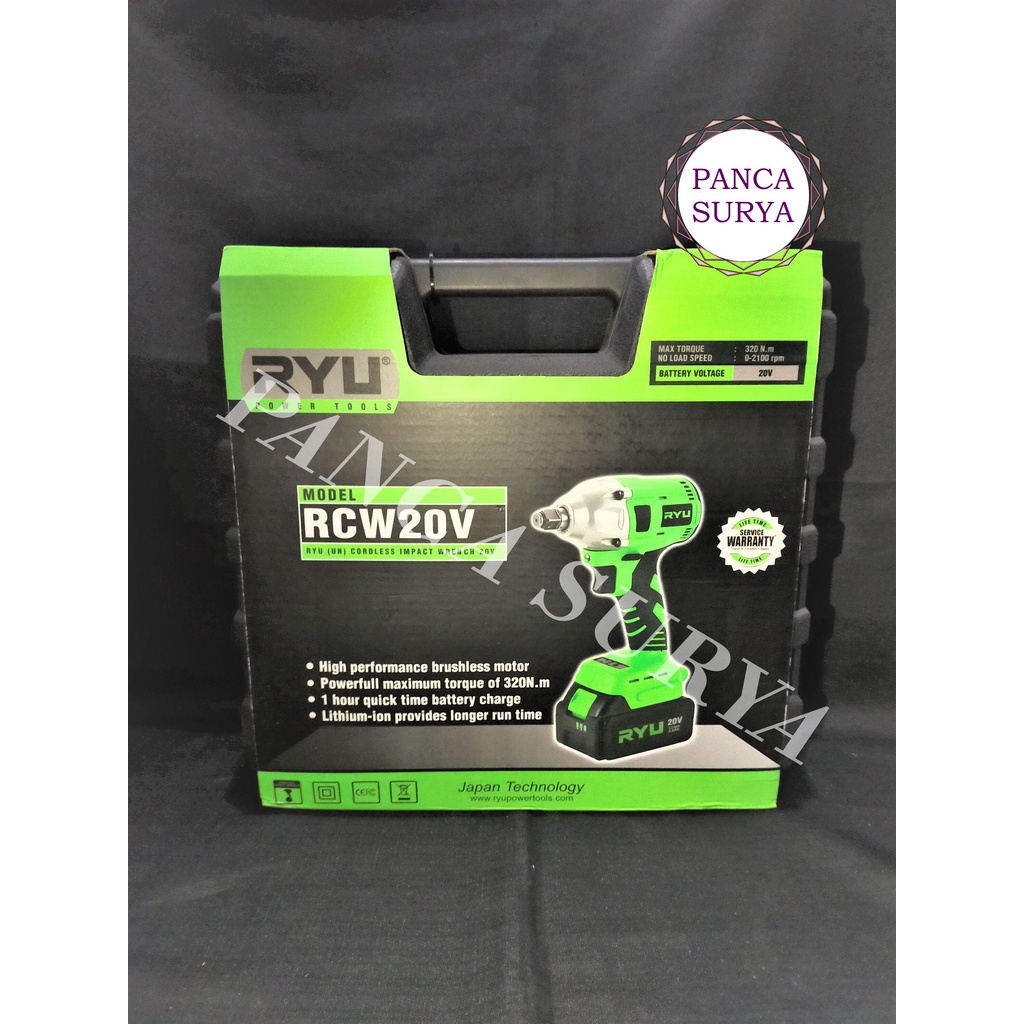 Jual Mesin Pembuka Baut Baterai Cordless Impact Wrench RCW20V RYU ...
