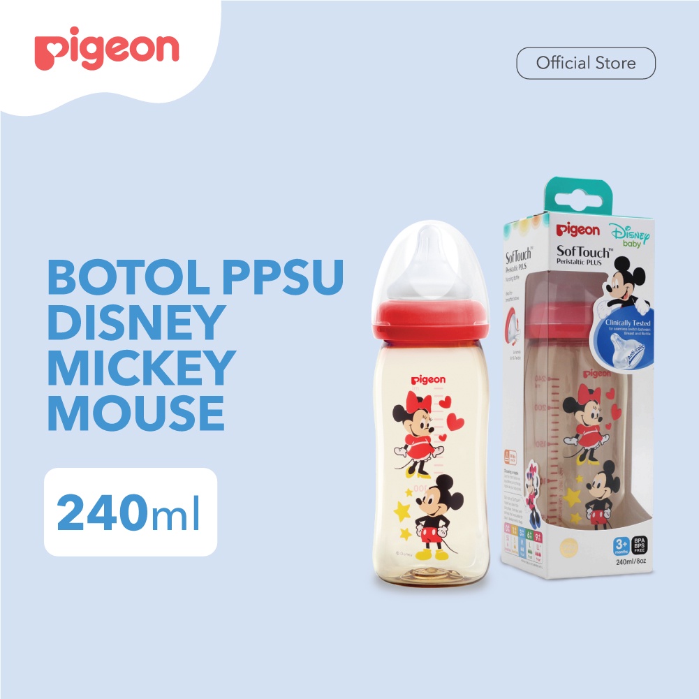 Jual PIGEON Botol Susu PPSU Mickey Disney 240 Ml | Shopee Indonesia