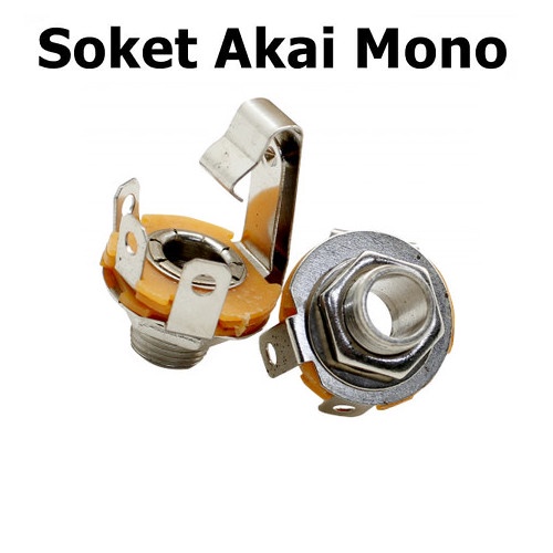 Jual Socket Akai Mono Besi Bulat 6.5mm Female Microphone Mic Box Chasis ...