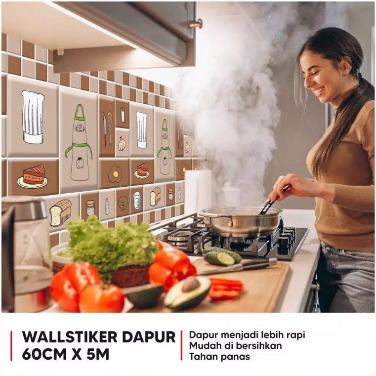 Jual Wallpaper Sticker Dapur & Kamar Mandi Anti Air Minyak dan Api ...