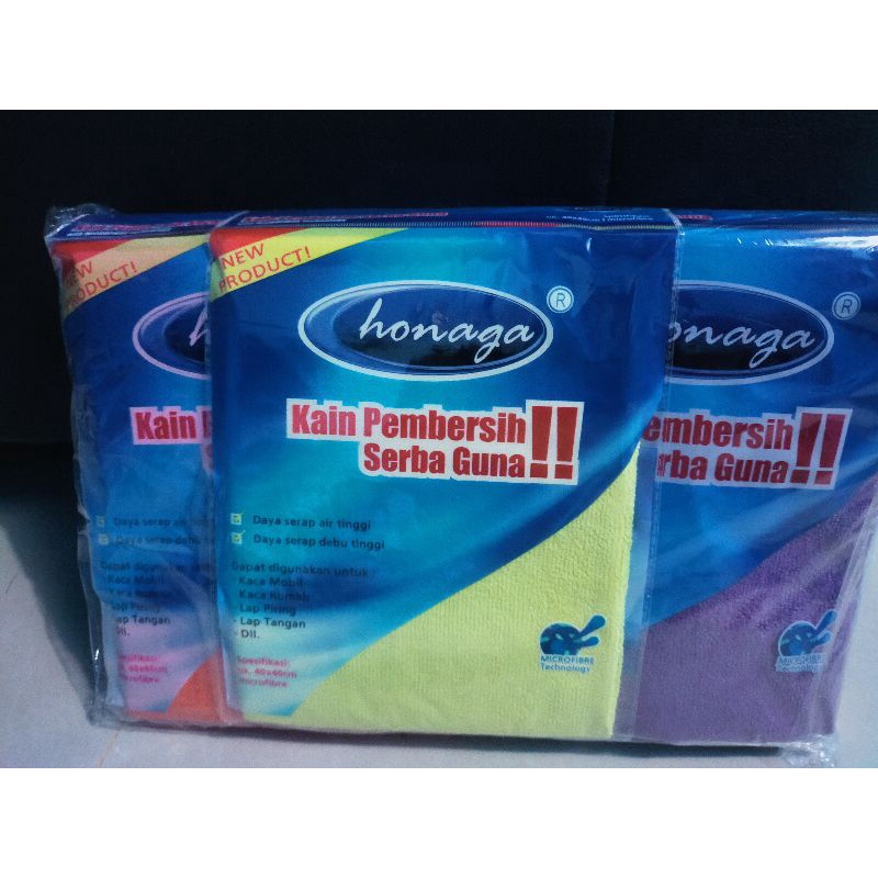 Jual Kain Lap microfiber honaga 40X40cm Radom | Shopee Indonesia