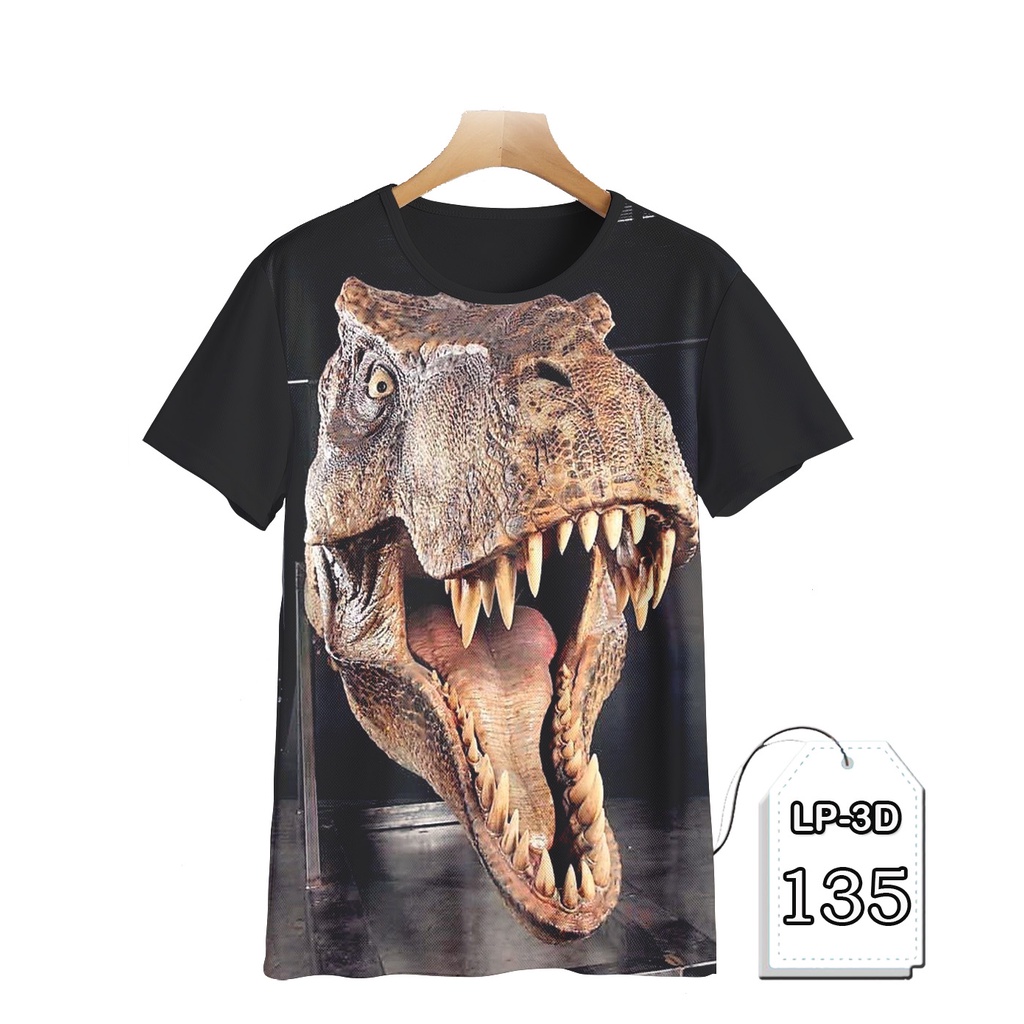 Jual Baju Dinosaurus Kaos T-Rex Anak dan Dewasa Printing 3D #LP3D-135 ...