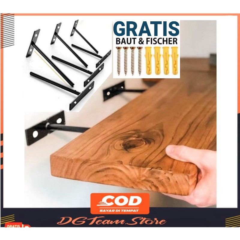 Jual besi penyangga bracket braket ambalan rak dinding melayang ...