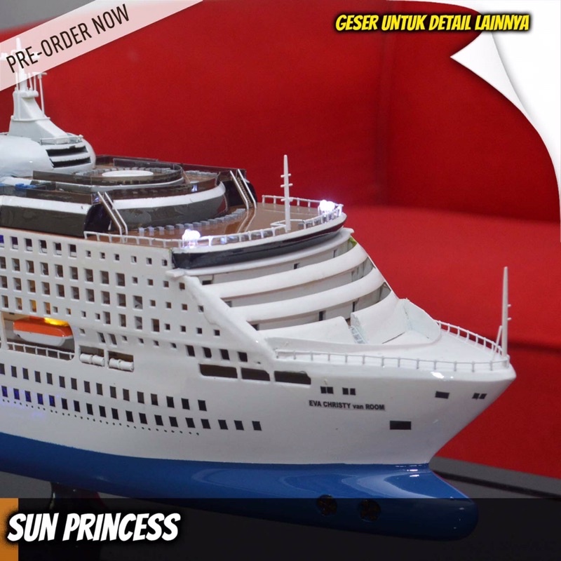 Jual (COD) MINIATUR KAPAL PESIAR SUN PRINCESS 70CM I ACTION FIGURE HOT TOYS STATUE SOUVENIR ...