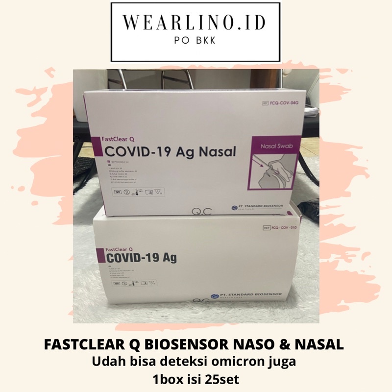 Jual FASTCLEAR Q BIOSENSOR NASAL & NASO AKD SWAB ANTIGEN 1BOX Isi 25set ...