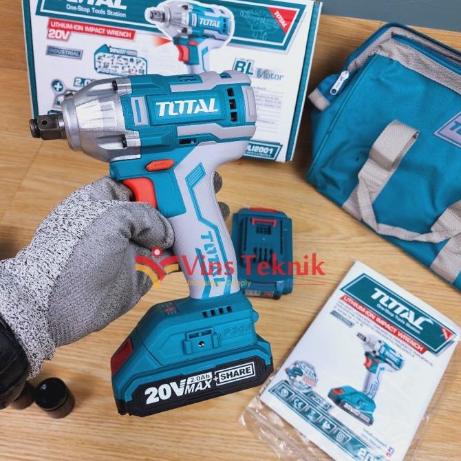 Jual Produk Unggulan] IMPACT WRENCH mesin buka baut cordless 20V TOTAL ...