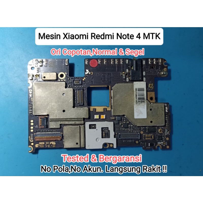 Jual Mesin Xiaomi Redmi Note 4 MTK(Mediatek) Normal,Segel,Ori Copotan ...