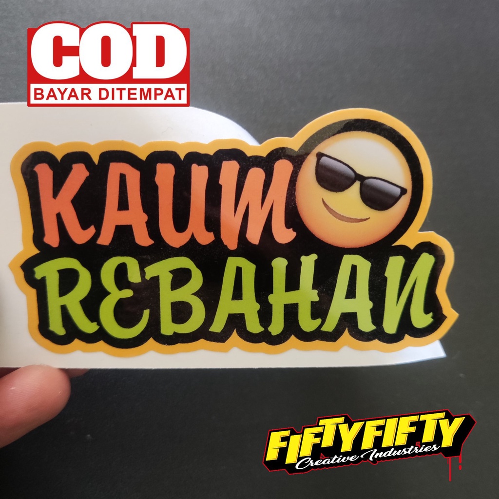 Jual Stiker Print Cut KAUM REBAHAN Stiker Printing Laminasi Glossy ...