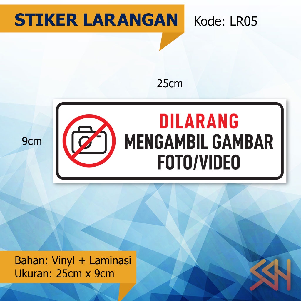 Jual Sticker Stiker | Larangan Dilarang Membawa Makanan, Minuman, Hewan ...