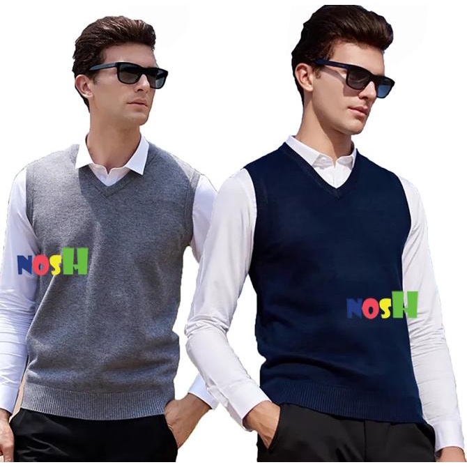 Jual NOSH ROMPI PRIA RAJUT POLOS IAN /KNIT VEST SERAGAM KANTOR | Shopee ...