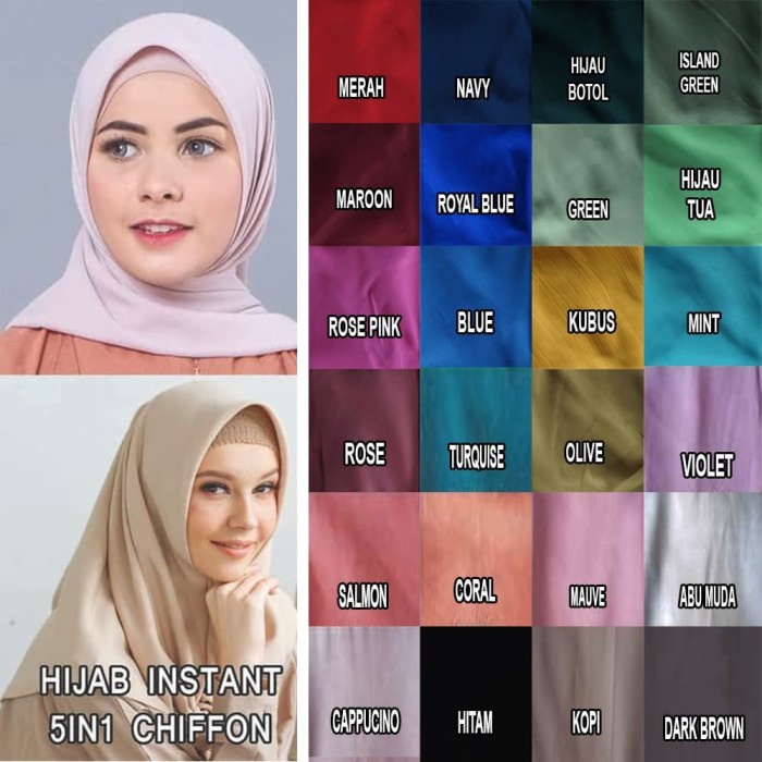 Jual HIJAB SQUARE INSTAN 5-IN-1(HIJAB INSTAN DENGAN BERMACAM MACAM ...