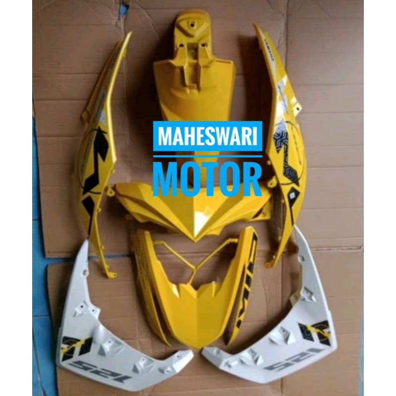 Jual Full Cover Body Halus Yamaha Mio M3 Kuning Putih plus Striping ...