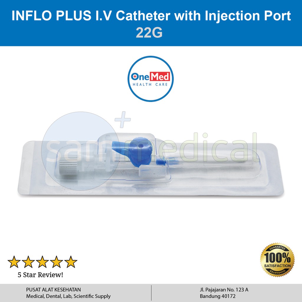 Jual One Med Inflo Plus I.V Catheter 22G / 5pcs | Shopee Indonesia