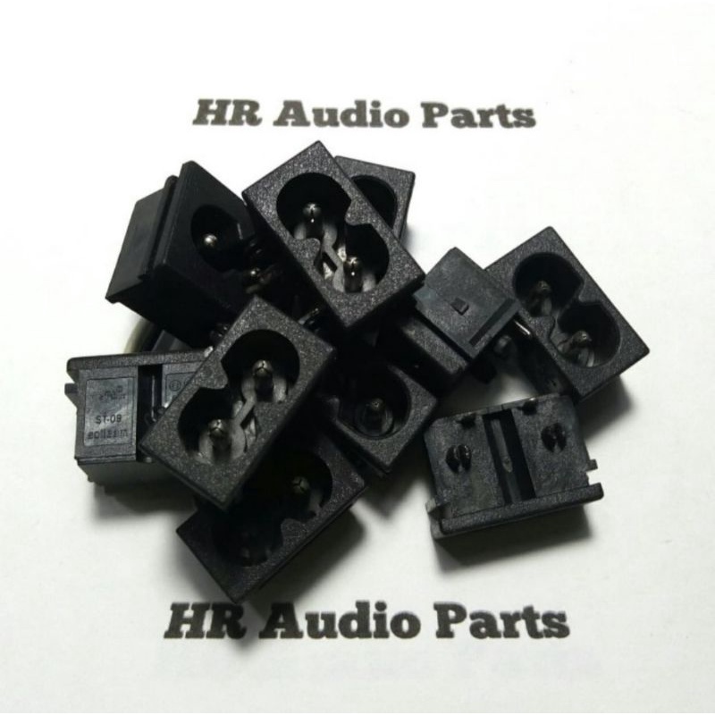 Jual Soket AC Angka 8 Socket Connektor Listrik PLN 2 Lubang 2 Pin Cabutan Smps | Shopee Indonesia