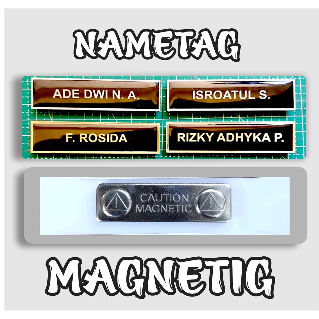 Jual Name Tag/Name Tag Peniti/Name Tag Magnet/Name Tag Paku/Nametag ...