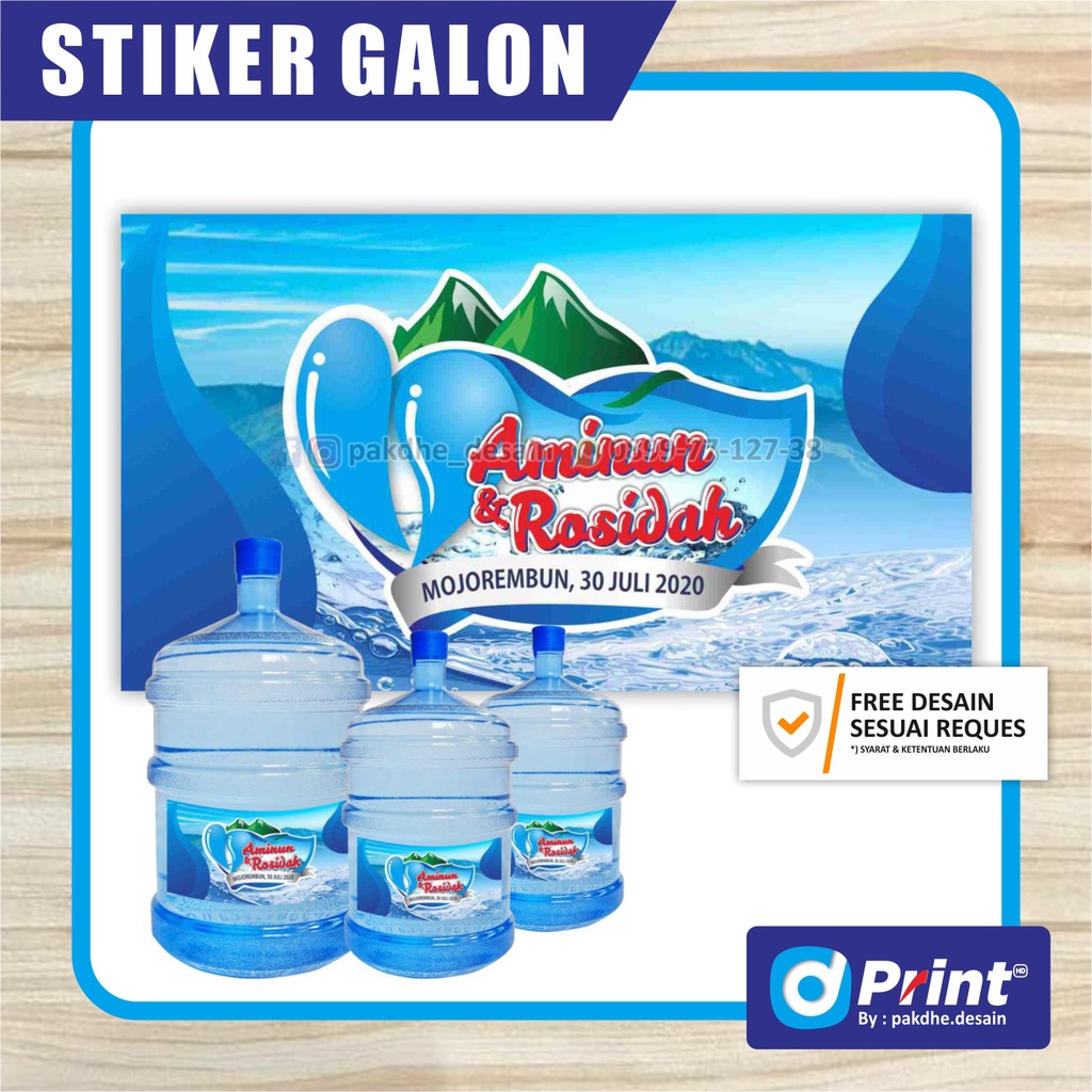 Jual LABEL GALON / STIKER GALON / PRODUK GALON / STIKER AIR MINERAL ...
