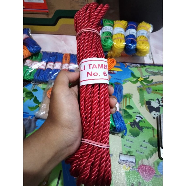 Jual TALI TAMBANG/TALI TAMPAR/TALI NYLON 6 MM -+ 10 METER | Shopee ...