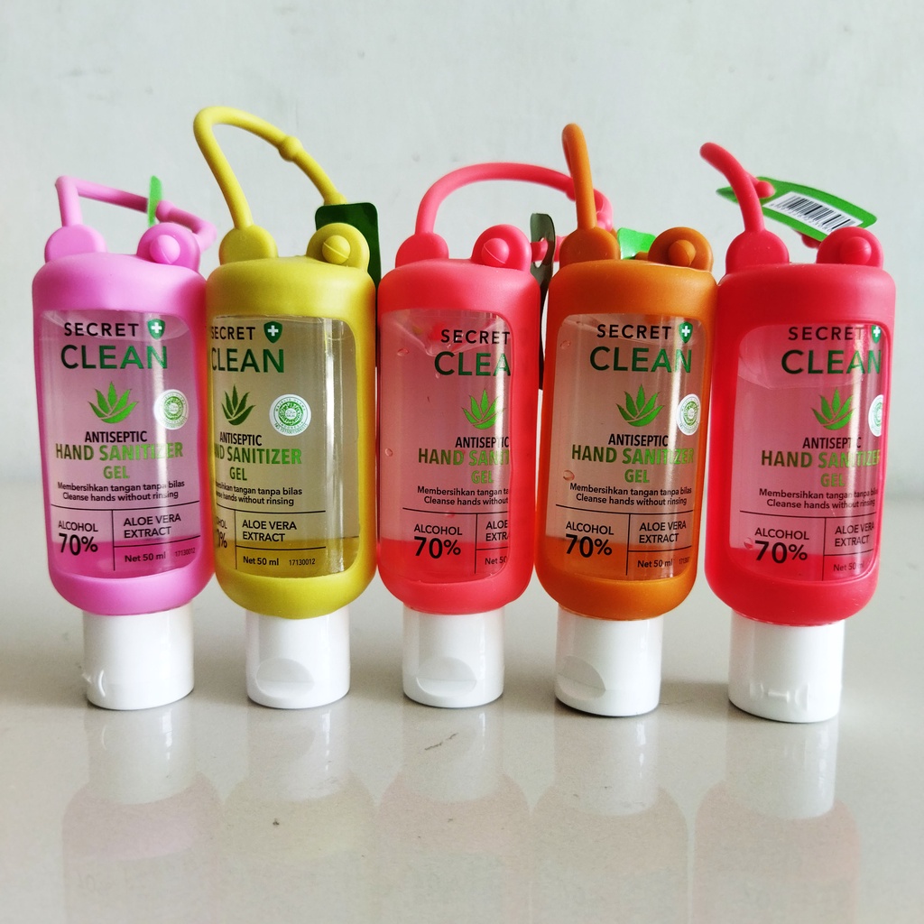 Jual SECRET CLEAN ANTISEPTIC HAND SANITIZER SILICONE GEL 50ML | Shopee ...