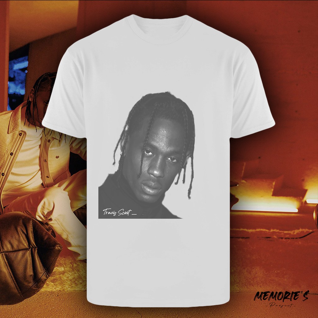 Jual STYLE FACE TEES - TRAVIS SCOTT (Memorie's Project) | Shopee Indonesia