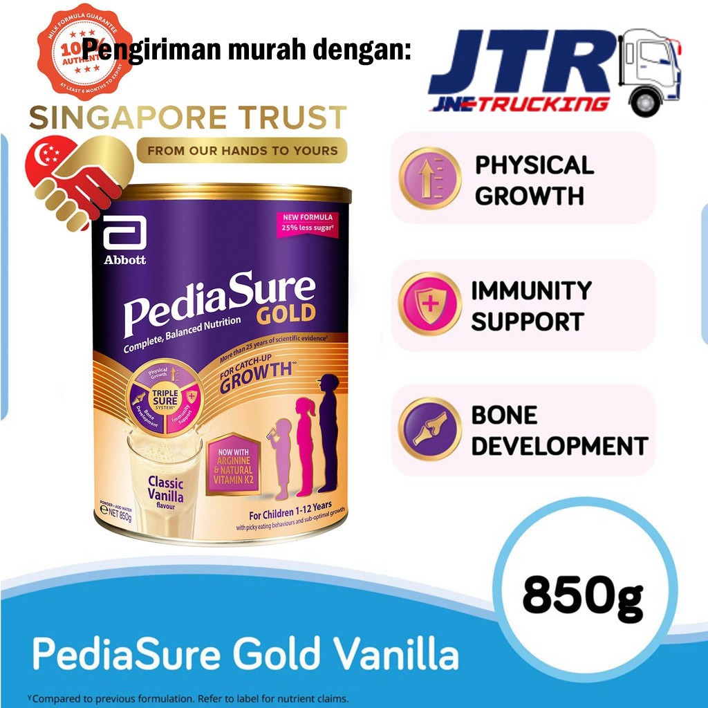 Jual Pediasure Gold Triplesure Vanilla 850g (import Singapore) | Shopee Indonesia