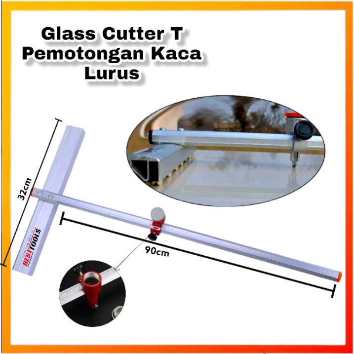 Jual Straight Glass Cutter T , Pemotong Kaca Lurus, T Glass Cutter 90 ...