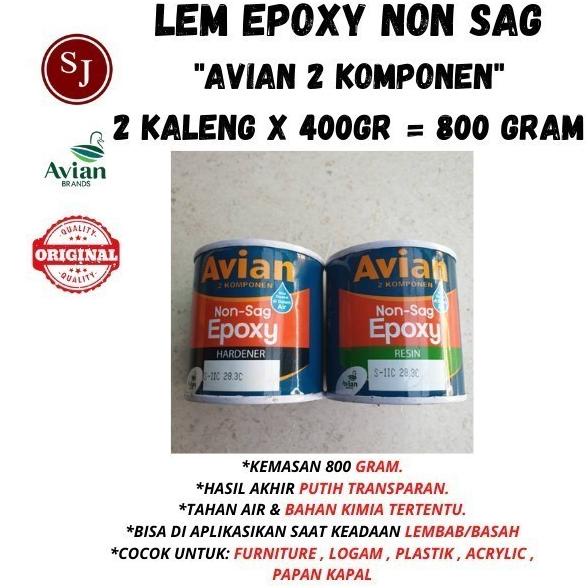 Jual Lem Epoxy NON SAG Avian 2 komponen 800gr perset khusus untuk Kapal ...