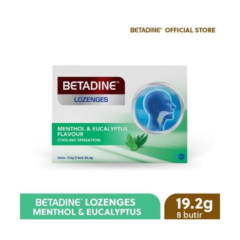 Jual BETADINE Lozenges Permen Menthol & Eucalyptus 19,2 g | Shopee ...