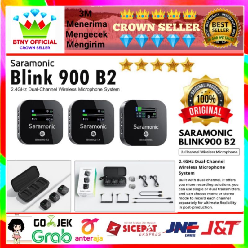 Jual Saramonic Blink 900 B2 Wireless Microphone Blink900 B2 TX+TX+RX ...