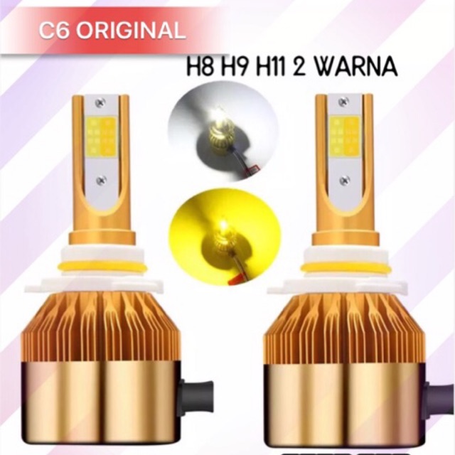 Jual Lampu Led Mobil H4 H8 H9 H11 HB3 HB4 H7 2 Warna Putih Kuning R311 ...