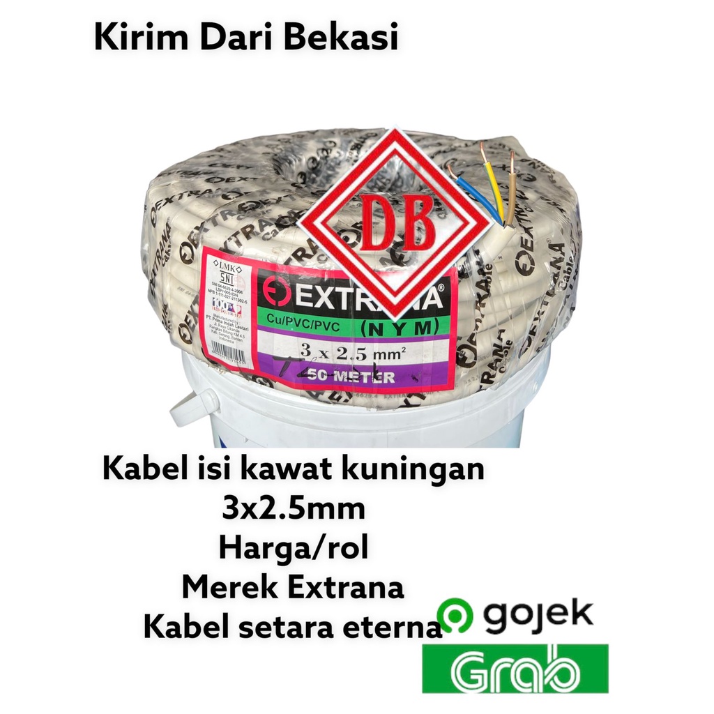 Jual DB KABEL EXTRANA NYM 3X2,5m KAWAT KUNINGAN SETARA KABEL ETERNA ...