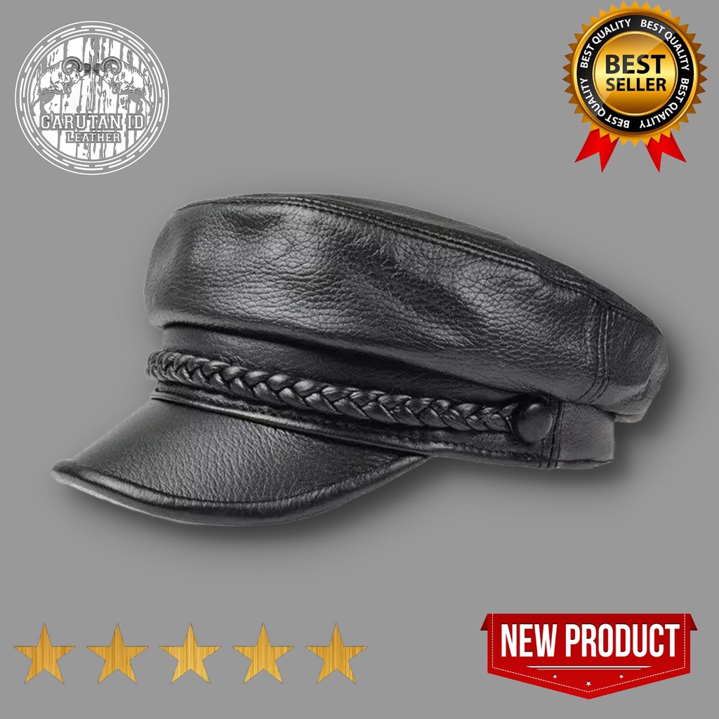 Jual TOPI KULIT ASLI DOMBA MODEL TOPI NAHKODA SULAM/TOPI KULIT PRIA ...