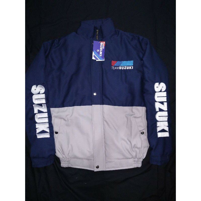 Jual Jaket Team Suzuki Navy Kombinasi | Shopee Indonesia