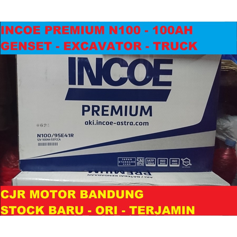 Jual INCOE PREMIUM N100 100Ah aki taft truck toyota dyna rino excavator ...