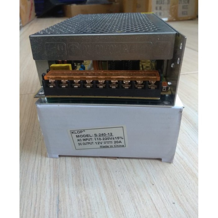 Jual Power Supply 12V 20A Travo LED Strip Adaptor Neon Flex CCTV DC ...