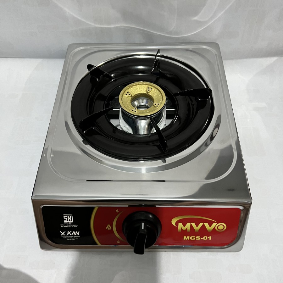 Jual Kompor Gas 1 tungku stainless steel MYVO MGS01 Api Besar | Shopee ...