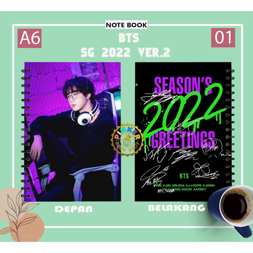 Jual Note A6 BTS SEASON'S GREETING 2022 ver.2 Buku Notes Notebook Kpop ...