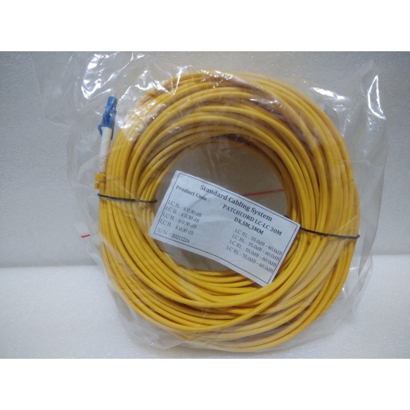 Jual LC - LC 30 Meter Singlemode Duplex 3mm Patch Cord Kabel Fiber Optic | Shopee Indonesia