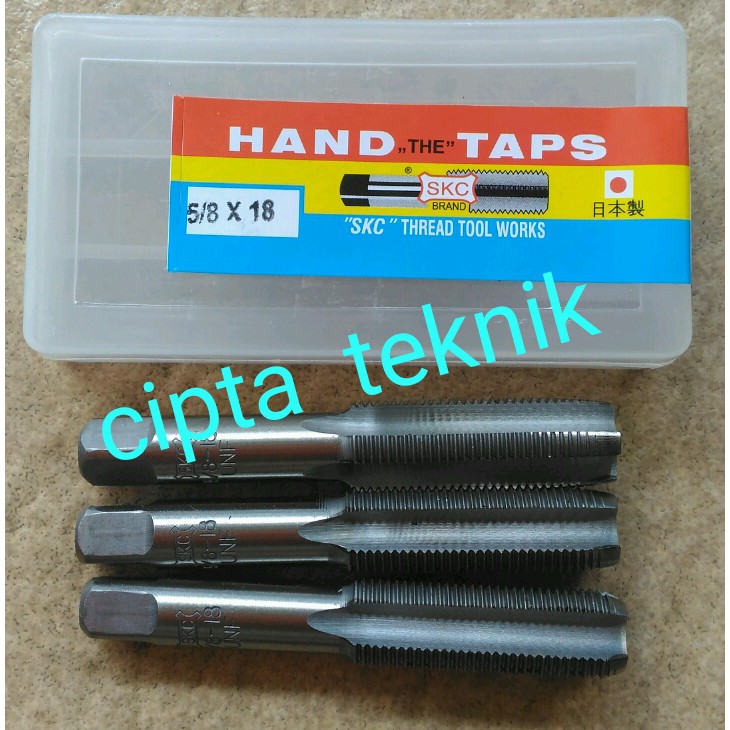 Jual Hand Tap SKC 5/8 inchi x 18 UNF HandTap 5/8inchix18 UNF Tap Ulir Lubang Baut 5/8inch Pitch ...