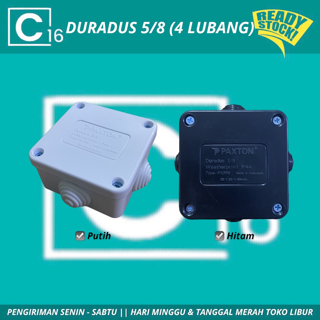 Jual Duradus Kotak 5/8 Junction Box 3 Lubang | Shopee Indonesia