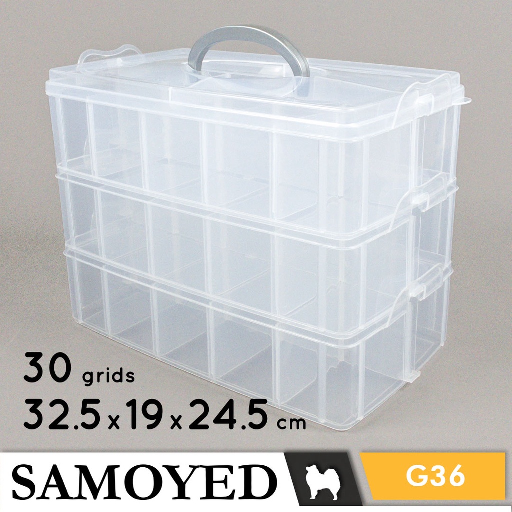 Jual Tempat / Kotak Plastik Penyimpanan Serba Guna 3 Lapis 30 Sekat ...