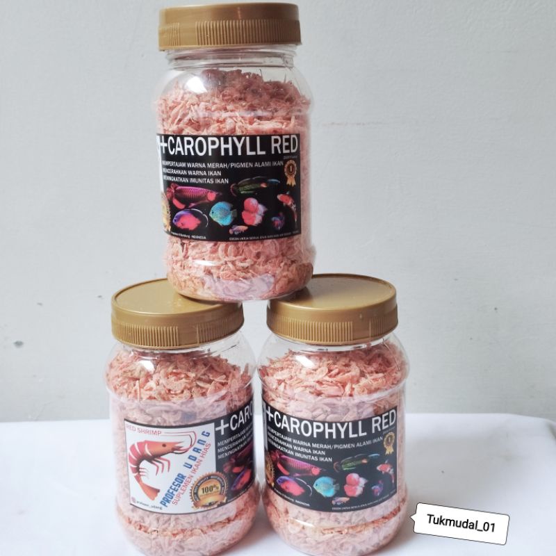 Jual Udang Kering Carophyll Red Makanan Ikan Arwana Channa Louhan Oscar ...