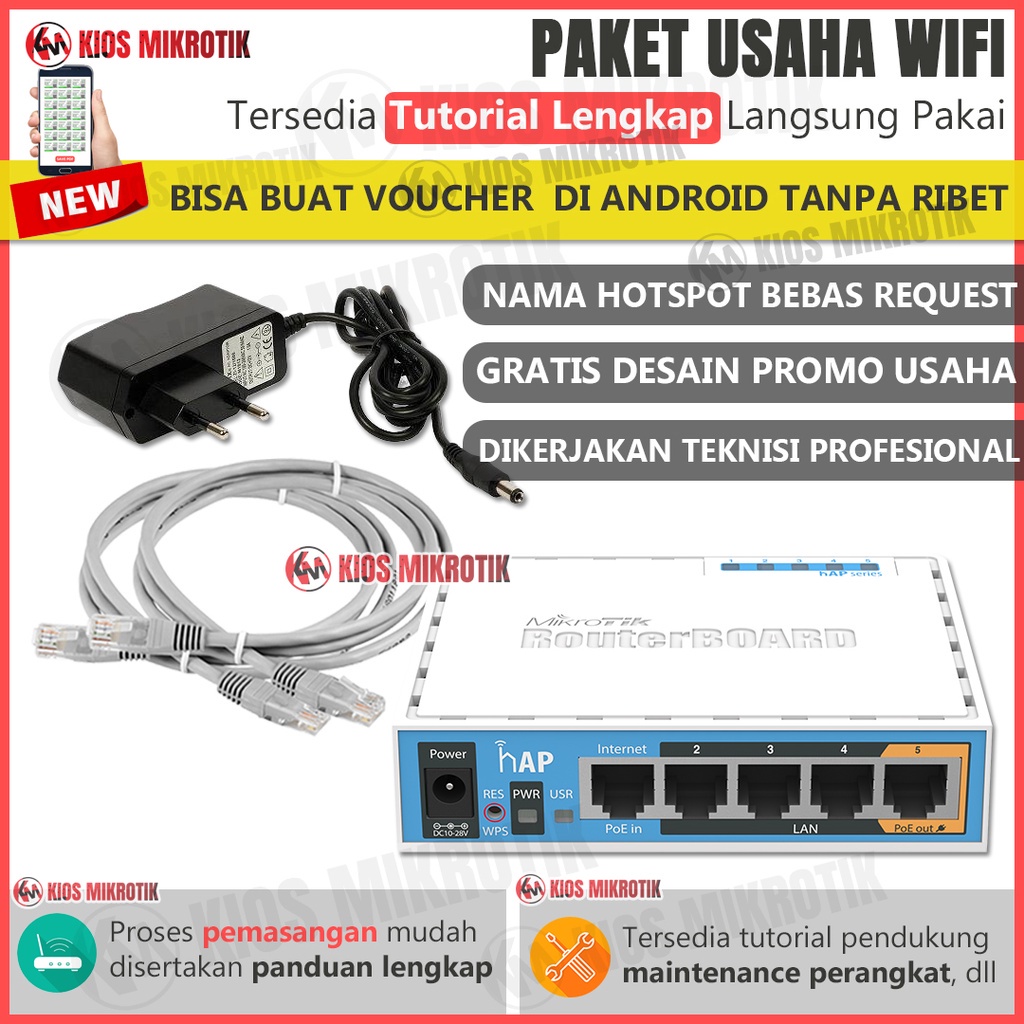 Jual Alat Usaha Wifi Cocok Untuk Pemula RB951Ui 2nD / 50 User Full ...